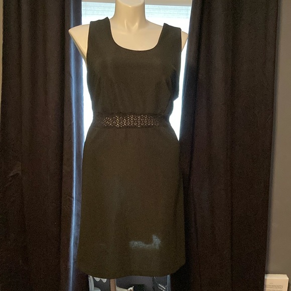 Dresses | Vintage Peekaboo Midriff Little Black Dress With Lace Waist ...